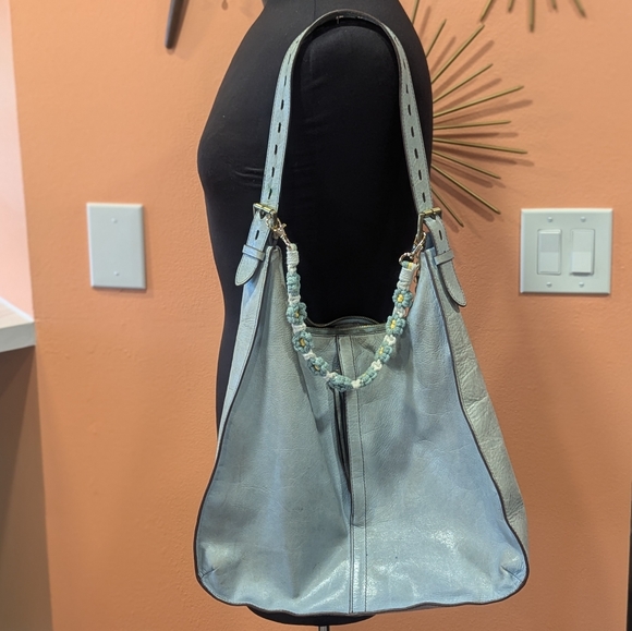 HOBO | Bags | Hobo Marley Handbag Mint Blue Green Boho Leather Shoulder ...